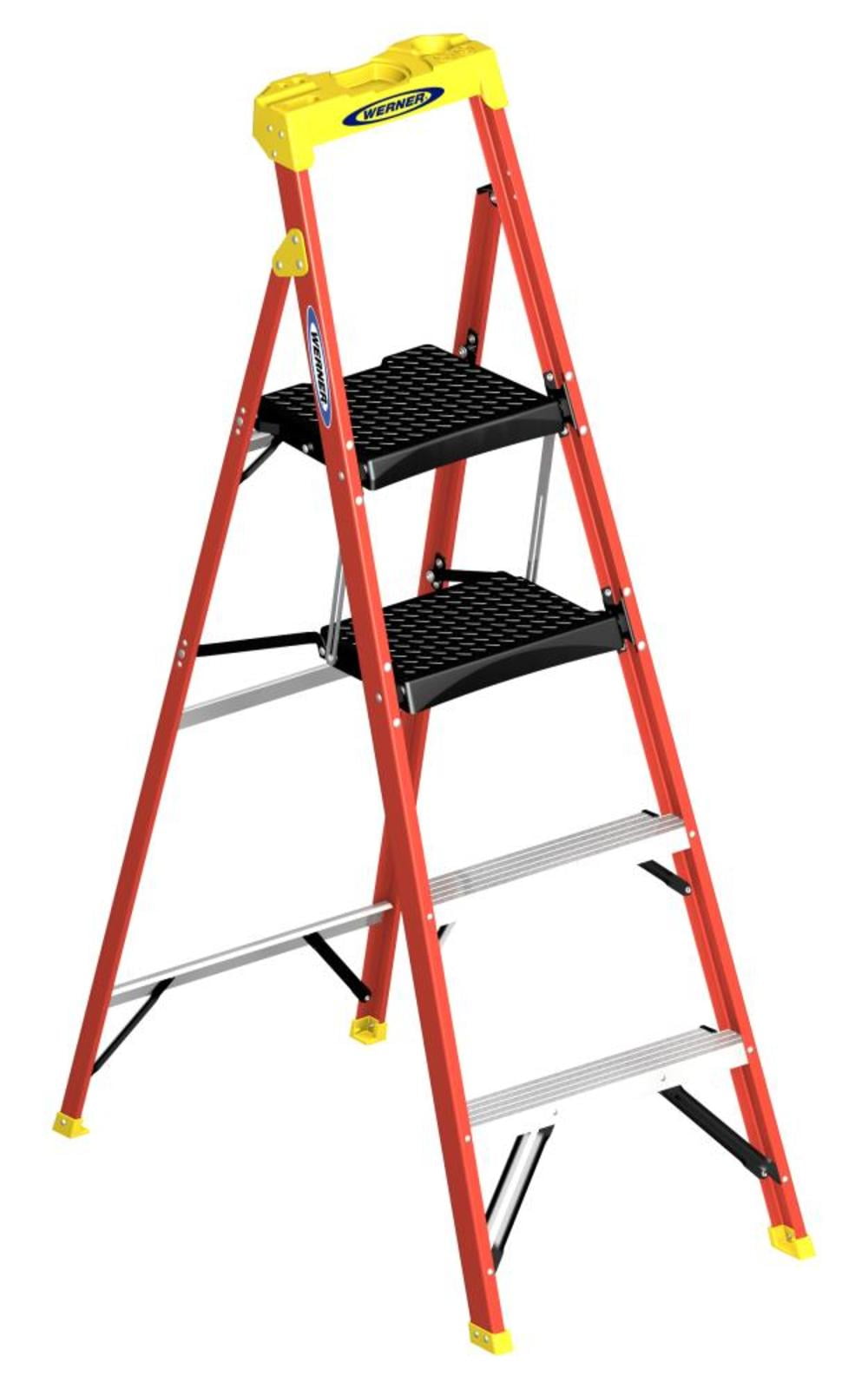 Werner 5.5 Ft. Type Ia Fiberglass Compact Step Ladder - Walmart.com