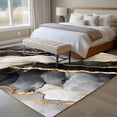 Abstract Art Large Area Rugs 5x8 ft White Black Gradient Marbling Water ...