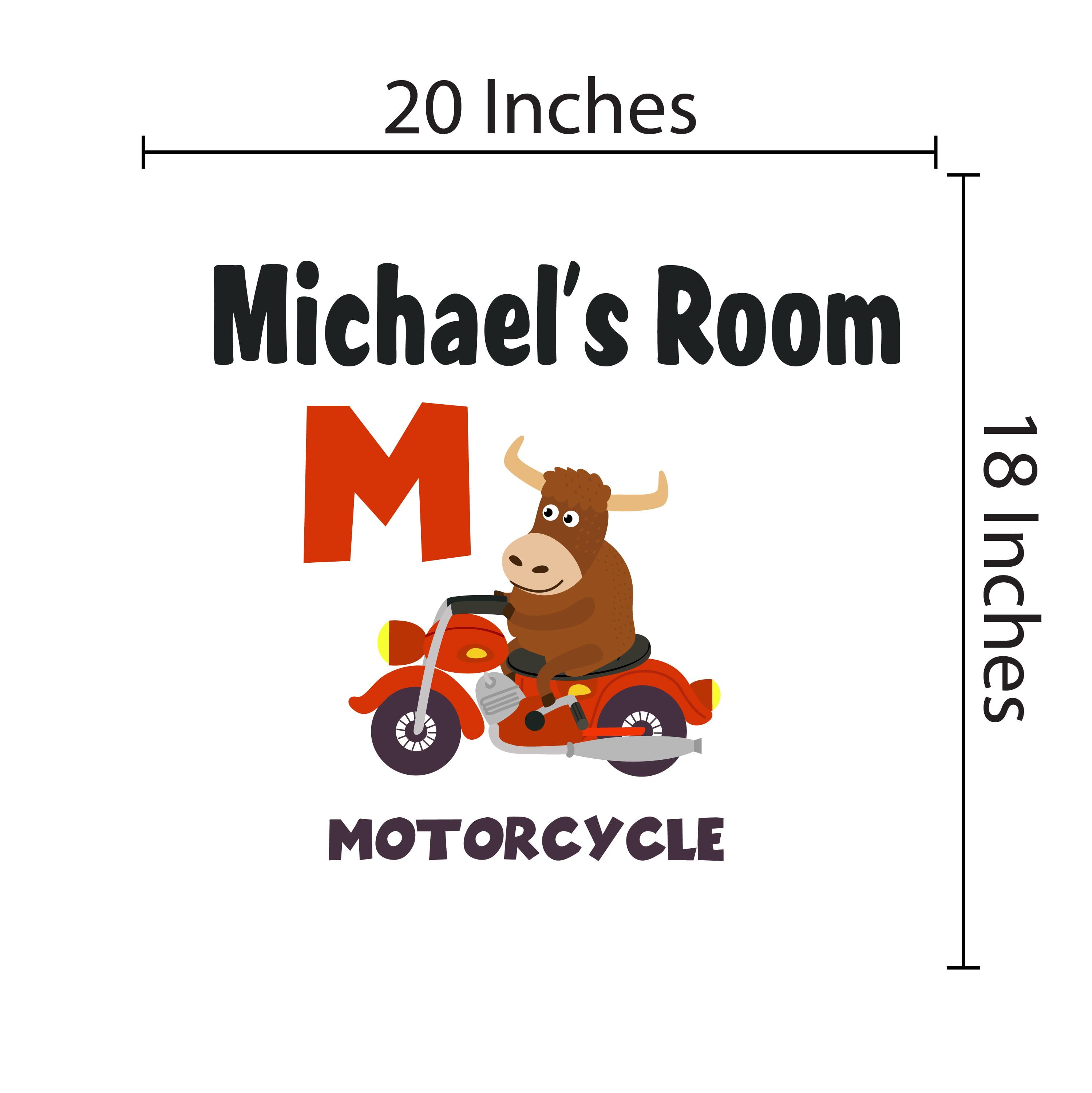 ALPHABET - Vinyl Art Motorcycle Motor Bike Decoration Bull Buffalo ...