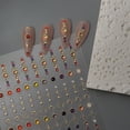 2pcs 5D Embossed Gold Star & Cross Nail Art Stickers - Red & Yellow Gel ...
