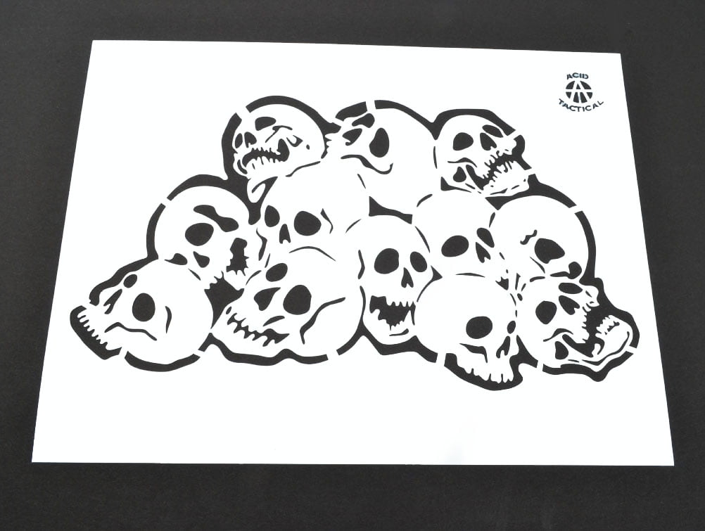 Pile Of Skulls Stencil