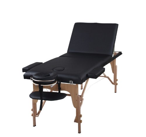 Heaven Massage Table 3 Fold Black Reiki Portable Massage, Spa, Beauty ...