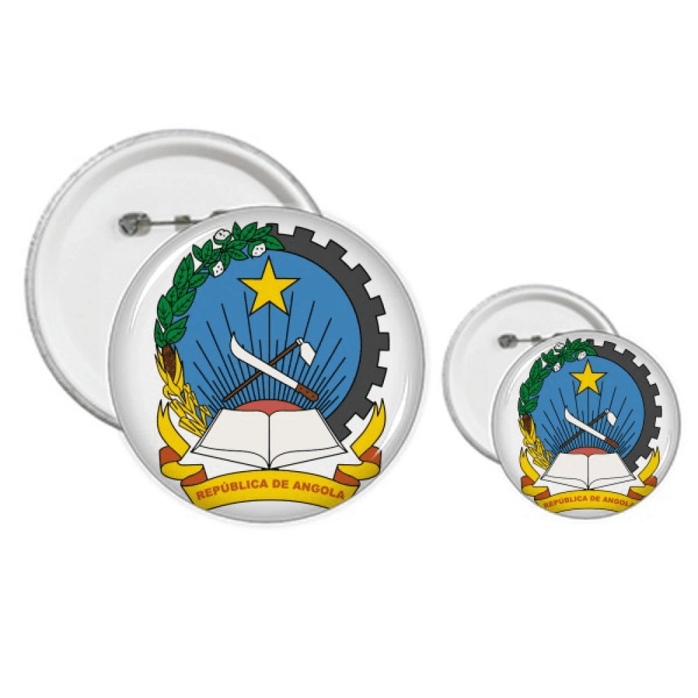 Luanda Angola emblema nacional Insignia insignia botón diseño conjunto ...