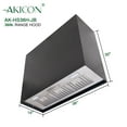 Akicon Stainless Steel Range Hood, Modern Box Ducted Kitchen Hood with ...