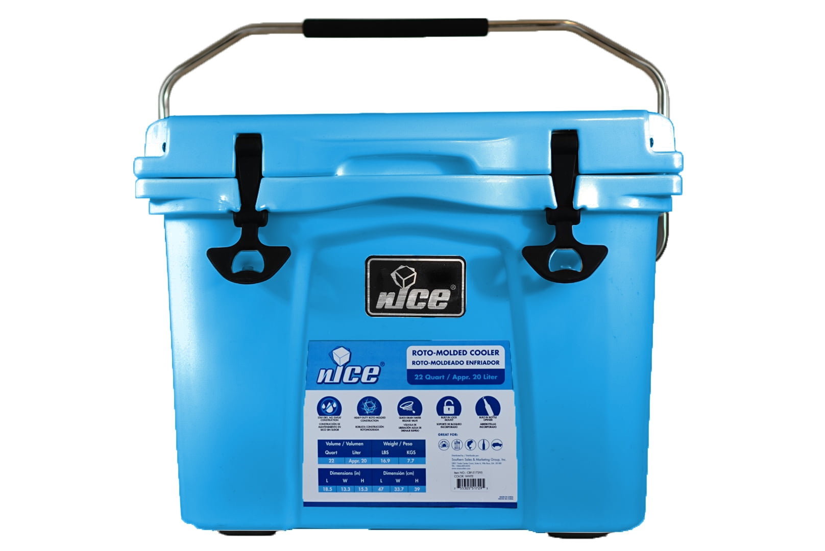 20QT LIGHT BLUE COOLER - Walmart.com - Walmart.com