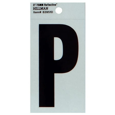 3 in. Black & Silver Reflective Mylar Square Cut Self Adhesive Letter ...