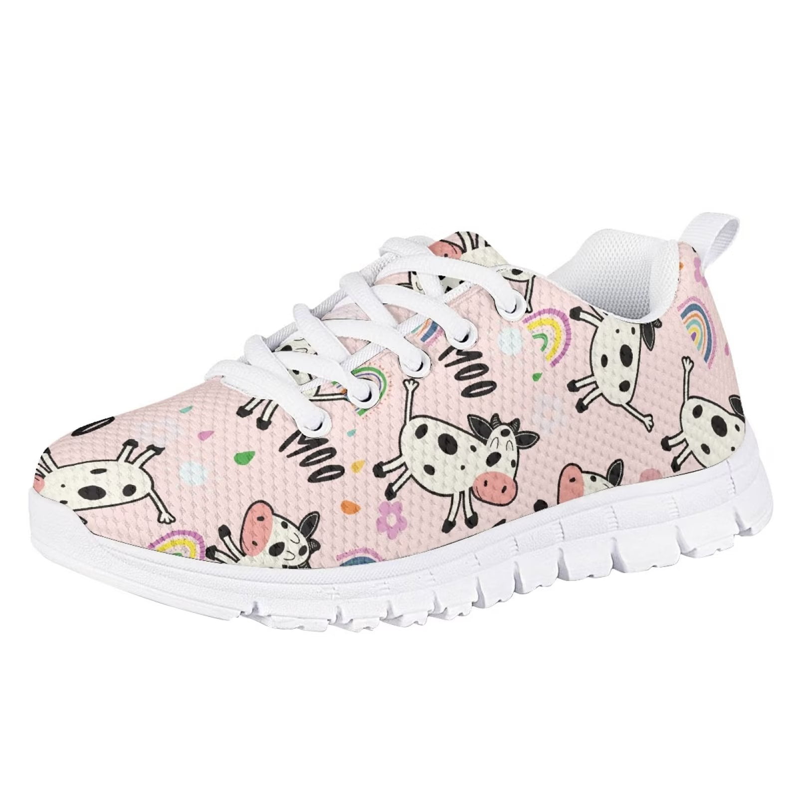 Pzuqiu Cute Cow Running Shoes for Little Girls Size 12 Lightweight ...