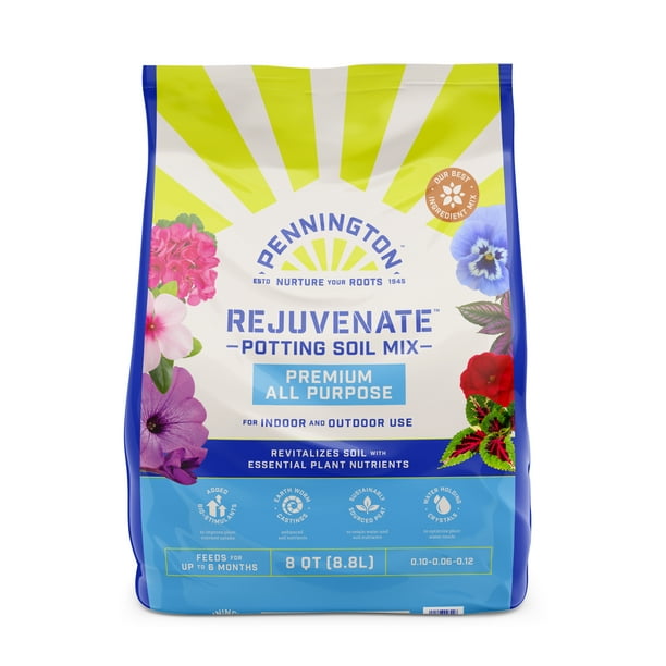 Pennington Rejuvenate Premium All Purpose Potting Soil Mix, 8 qt ...