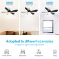 Ceiling Fan with Light, 20.5” Socket Fan Light with Remote,5 Blades E27 ...