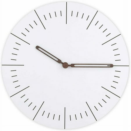 Xizioo Wooden Wall Pendulum, Silent Round Clock, Modern Slim Wall Clock ...