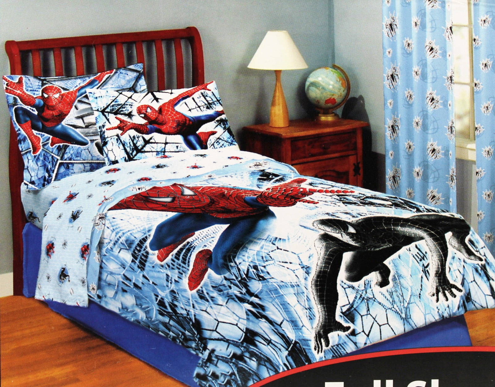 Spider-Man 3 Light Blue Colored Kids Sheet Set (Full) - Walmart.com