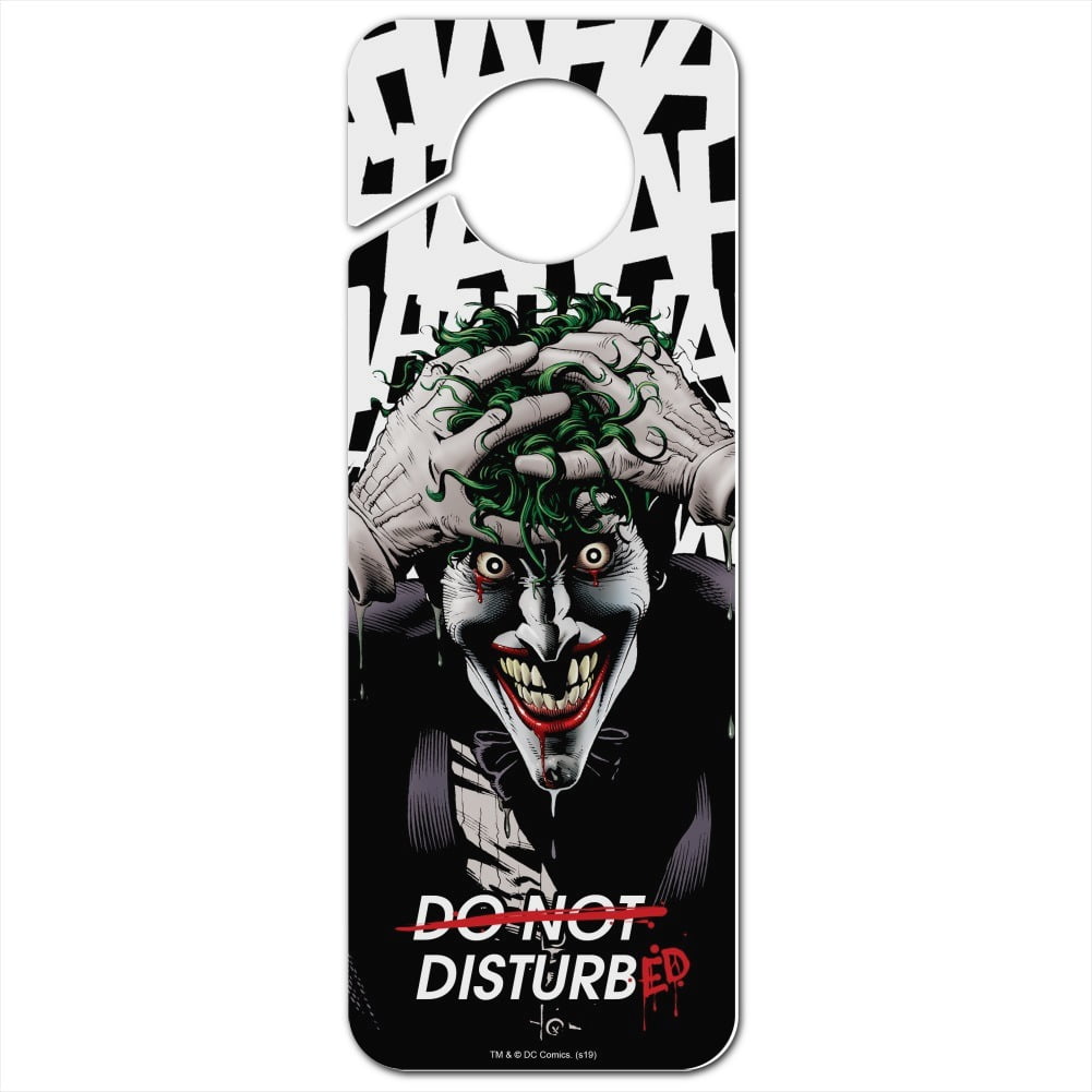Batman Disturbed Joker Plastic Door Knob Hanger Sign - Walmart.com