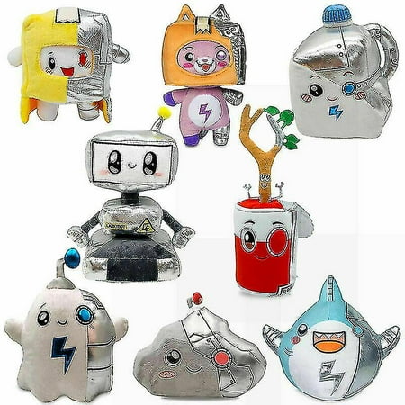 Lankybox Thicc Shark Cyborg Plush Boxy Cyborg Plush Toy Foxy Boxy Shark ...