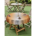 Dark Burnt Orange Ombre Table Cloth Round Tablecloth, Modern Grey ...