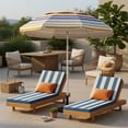 6.5 ft Beach Umbrella with UPF50+ Sun Protection, Push-Button Tilt ...