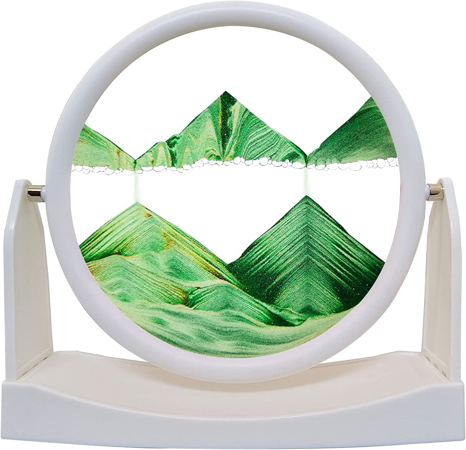 Aoderun Moving Sand Art Picture Round Glass Sand Art Liquid Motion ...