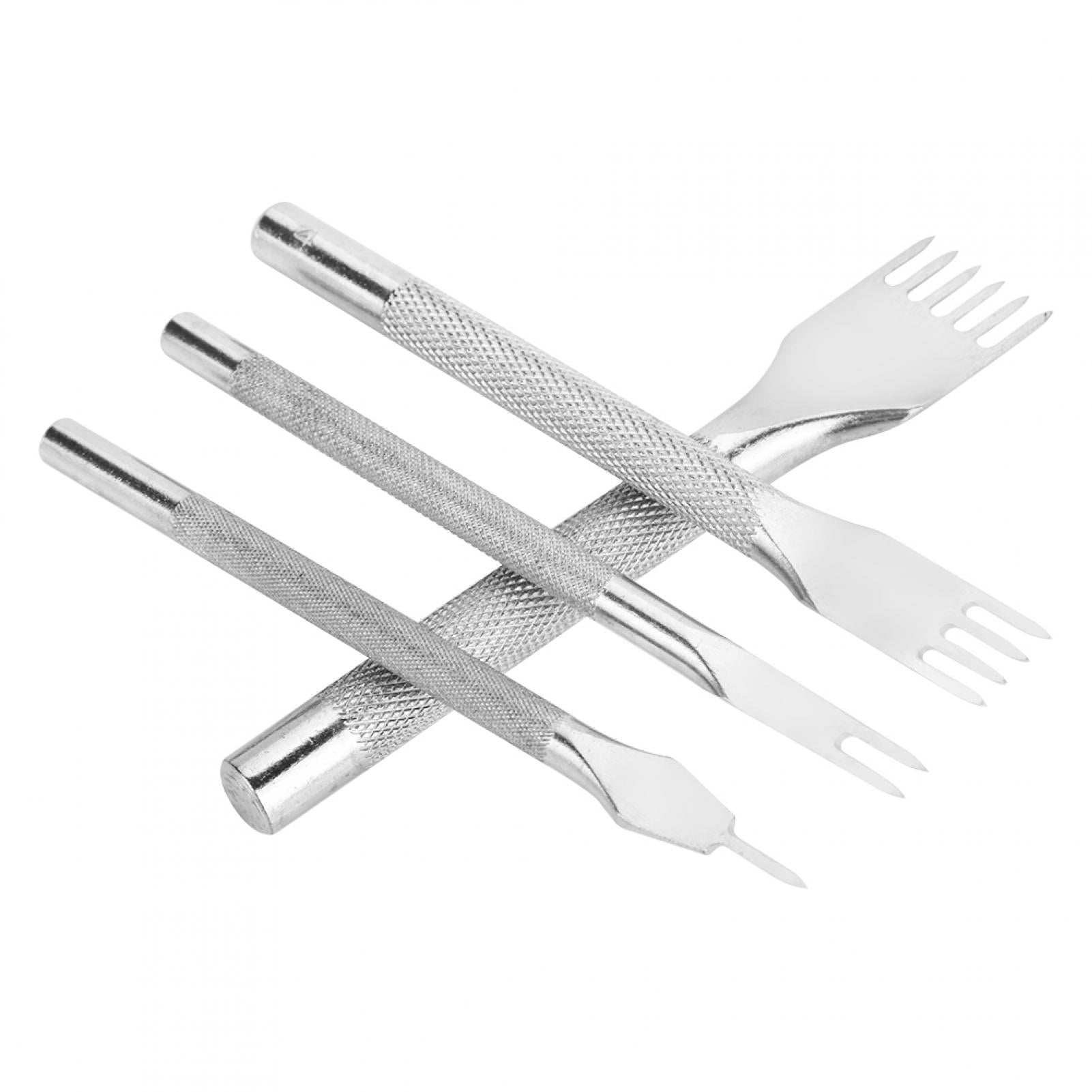 Leather Punch Tool,4PCS Leather Craft Hole Hole Punch Stitching ...