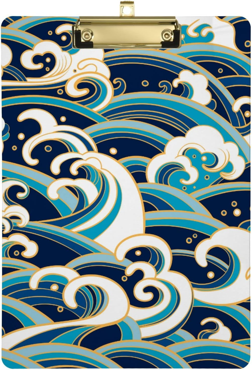 FMSHPON Blue Ocean Wave Vintage Ocean Clipboard Hardboard Wood Nursing ...