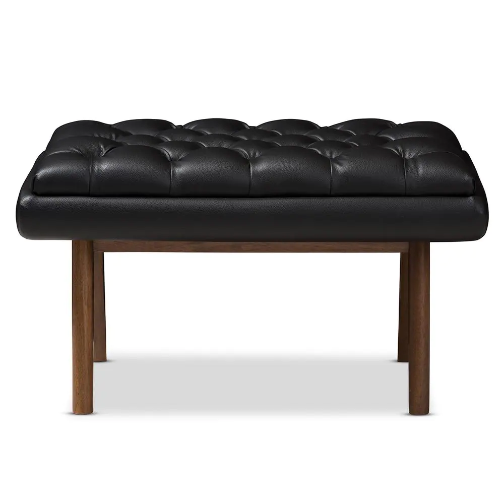 Annetha Black Tufted Stool - Walmart.com