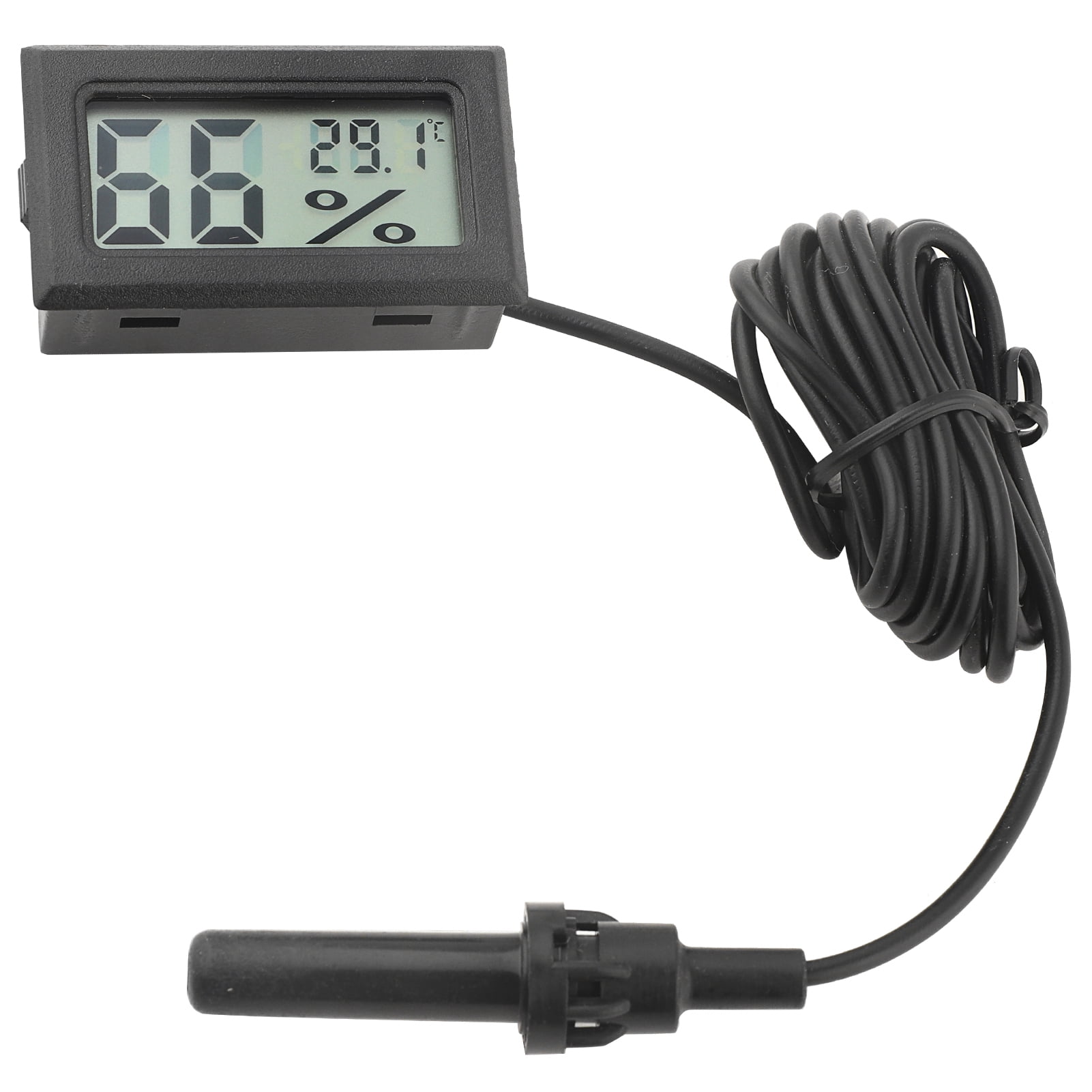 Square Digital Temperature Humidity Thermometer Hygrometer with Probe 1 ...