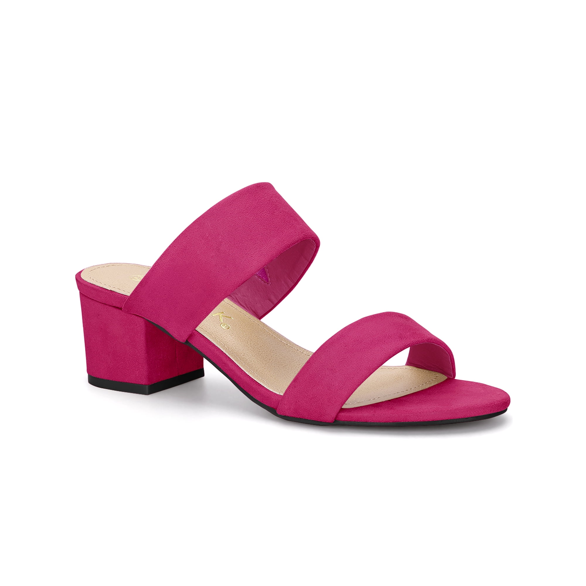 Click here for Kpataubaa Womens Dual Straps Mid Chunky Heel Slide... prices