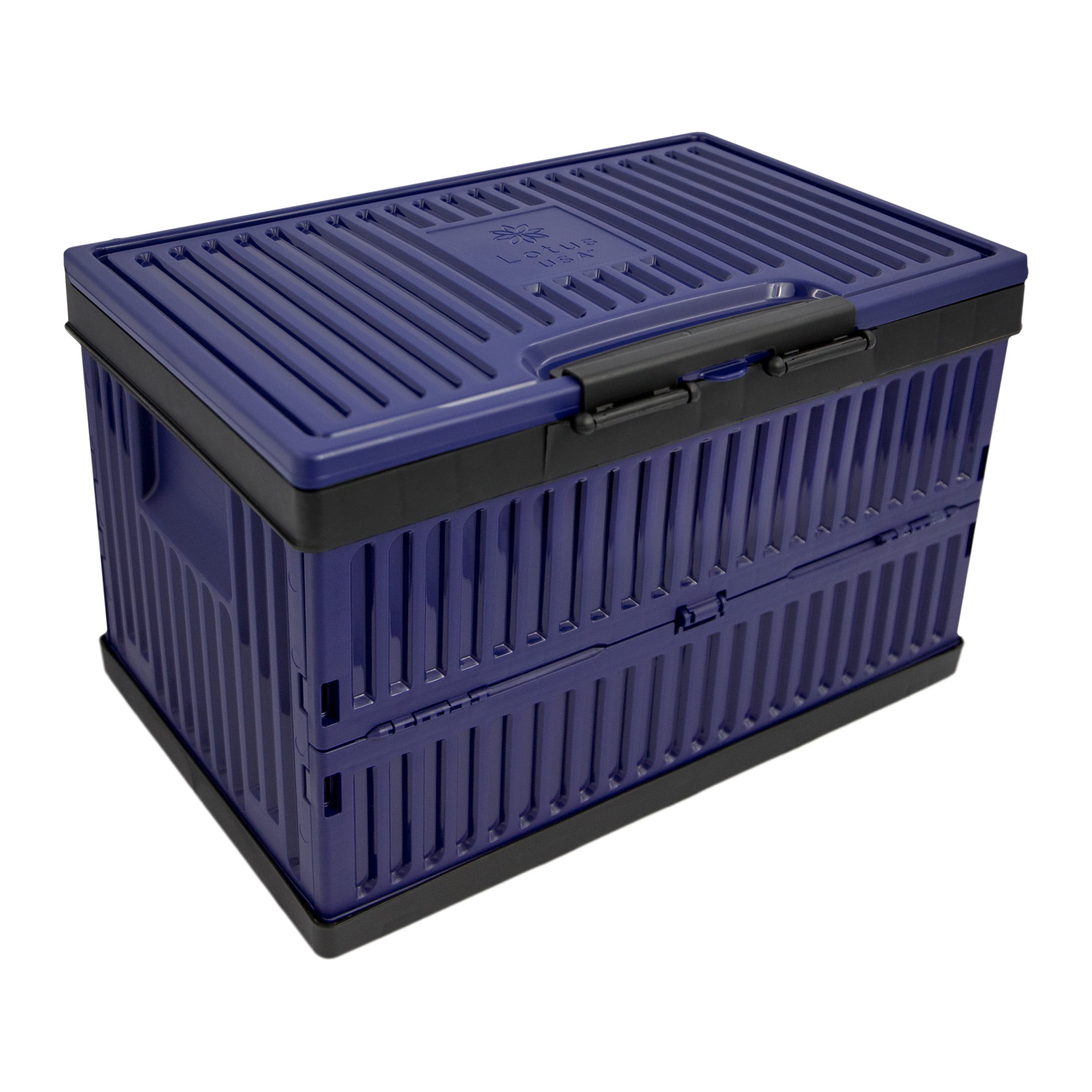Lotus USA Foldable 37 Quart Cooler & Crate- Blue & Black - Walmart.com