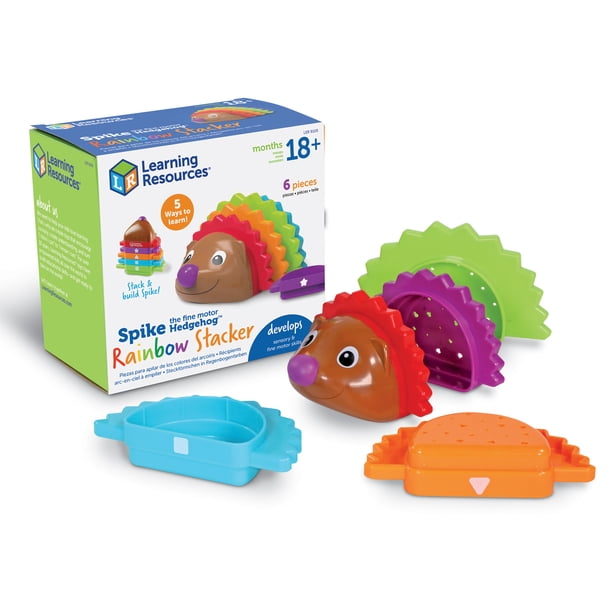 Learning Resources Spike the Fine Motor Hedgehog Rainbow Stackers - 6 ...