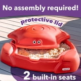 Simplay3 Coastal Crab Red Outdoor Sandbox with Cover for Kids - Walmart.com