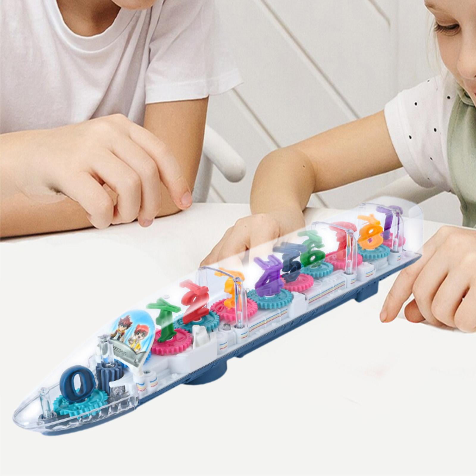 Tren de juguete 3D, tren con efectos LED, juguete educativo divertido, tren de juguete eléctrico ...