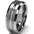 Metal Masters 8mm High-Polish Matte Finish Mens Tungsten Ring Wedding Band - Walmart.com