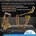 8 Point Rollback 2" x 14' Tie Down System Chain Ends for Car Hauler ...