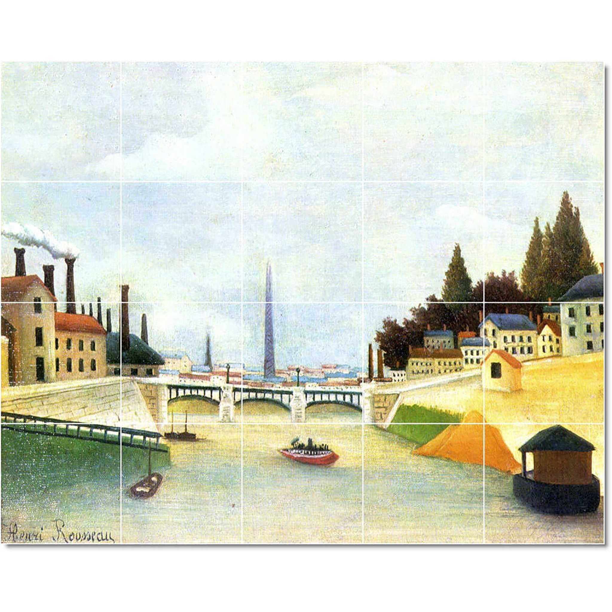 Ceramic Tile Mural-Jean-Jacques Rousseau Poster Art Tile Mural ...
