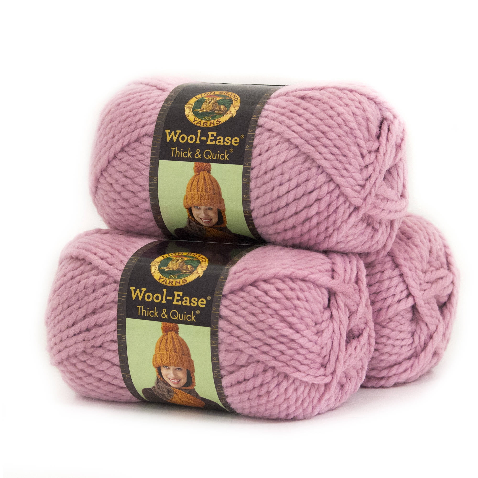 Lion Brand Yarn Wool-Ease Thick and Quick Blossom Classic Super Bulky ...