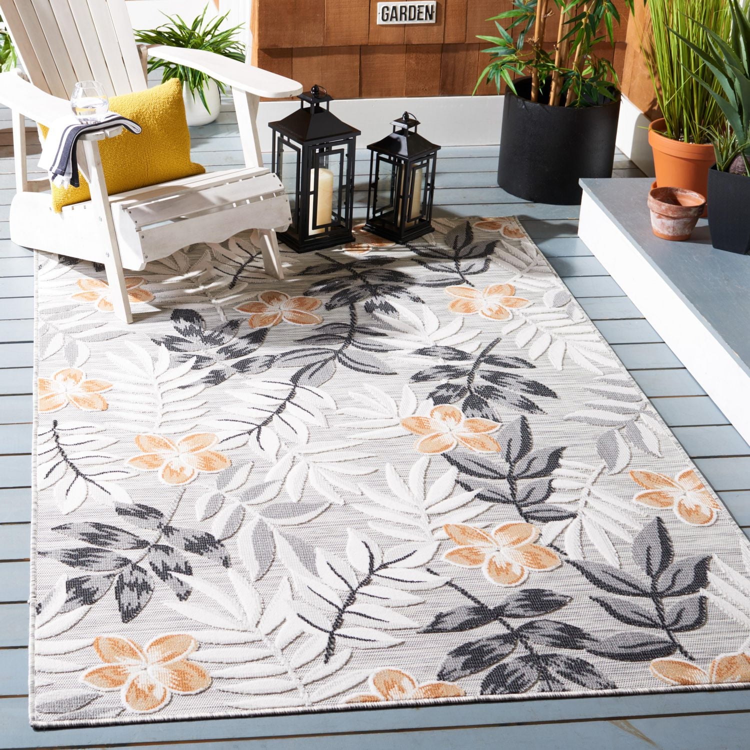 Click here for Safavieh Cabana Blazhe Floral Outdoor Area Rug 51... prices
