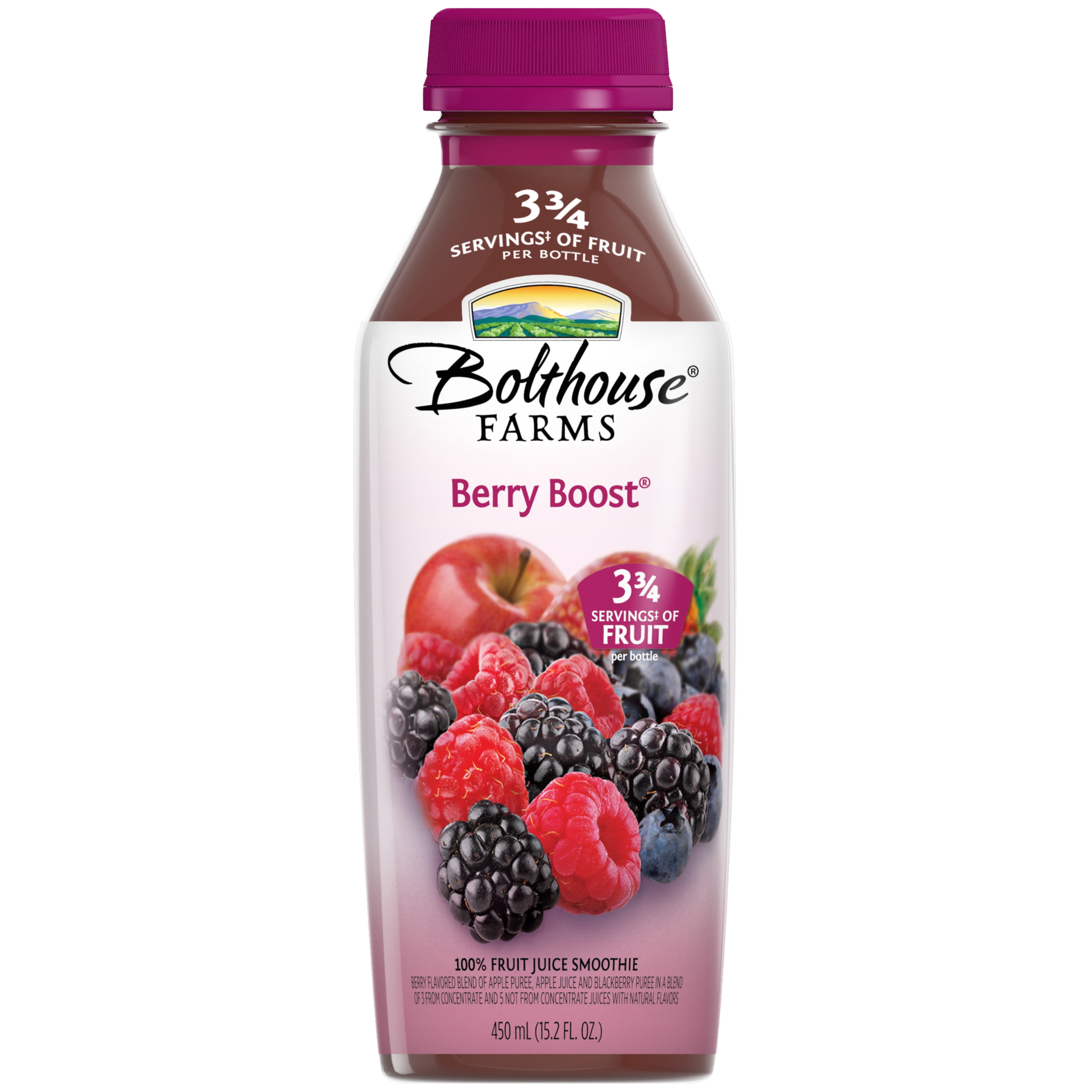 Bolthouse Farms Fruit Juice Smoothie, Berry Boost, 15.2 fl. oz. Bottle ...