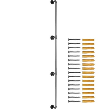 KFFKFF Outdoor Handrails for 2-3 Steps, Black Square Tube with ...