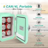 CROWNFUL 4L Portable Mini Fridge, Electric Beverage Cooler and Warmer ...