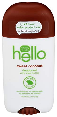 Hello Deodorant with Shea Butter, Sweet Coconut, 2.6 oz - Walmart.com