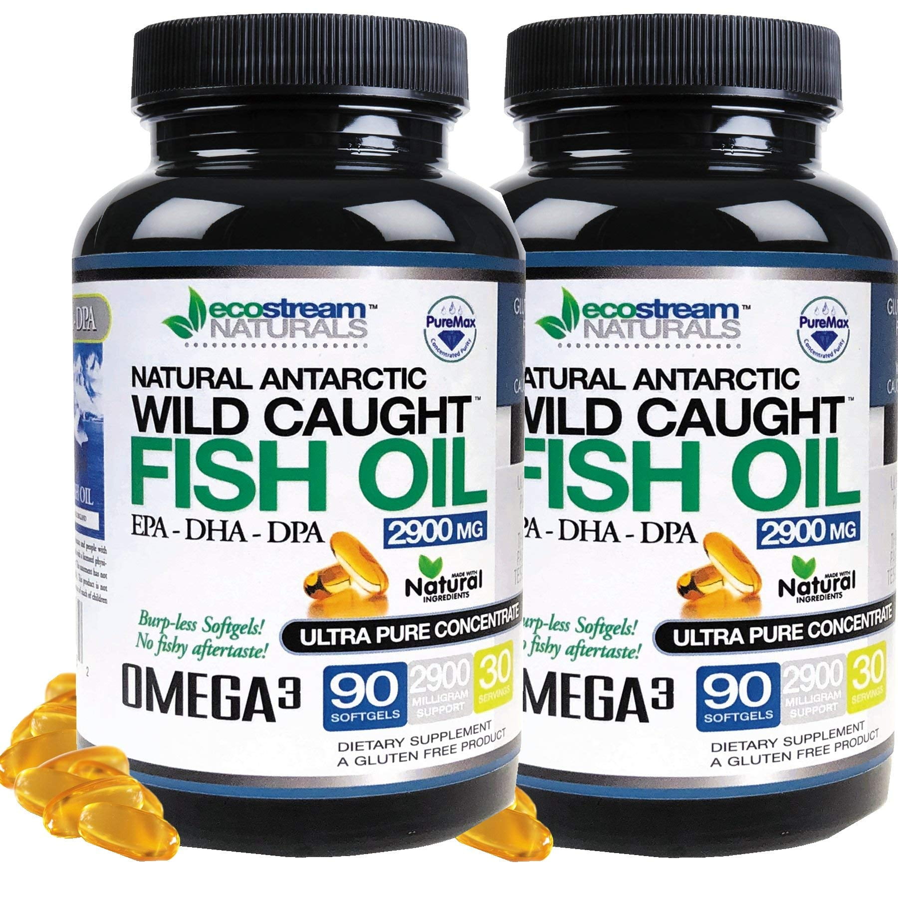 ecostream Naturals (Pack of 2) Natural Antarctic Wild Caught Omega 3 ...