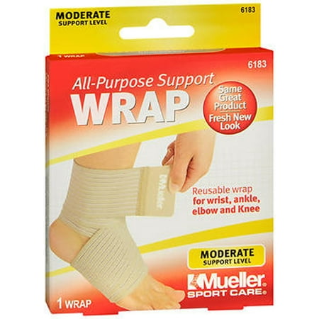 Mueller All-Purpose Support Wrap, Beige, 3" X 2.3ft Unstretched ...