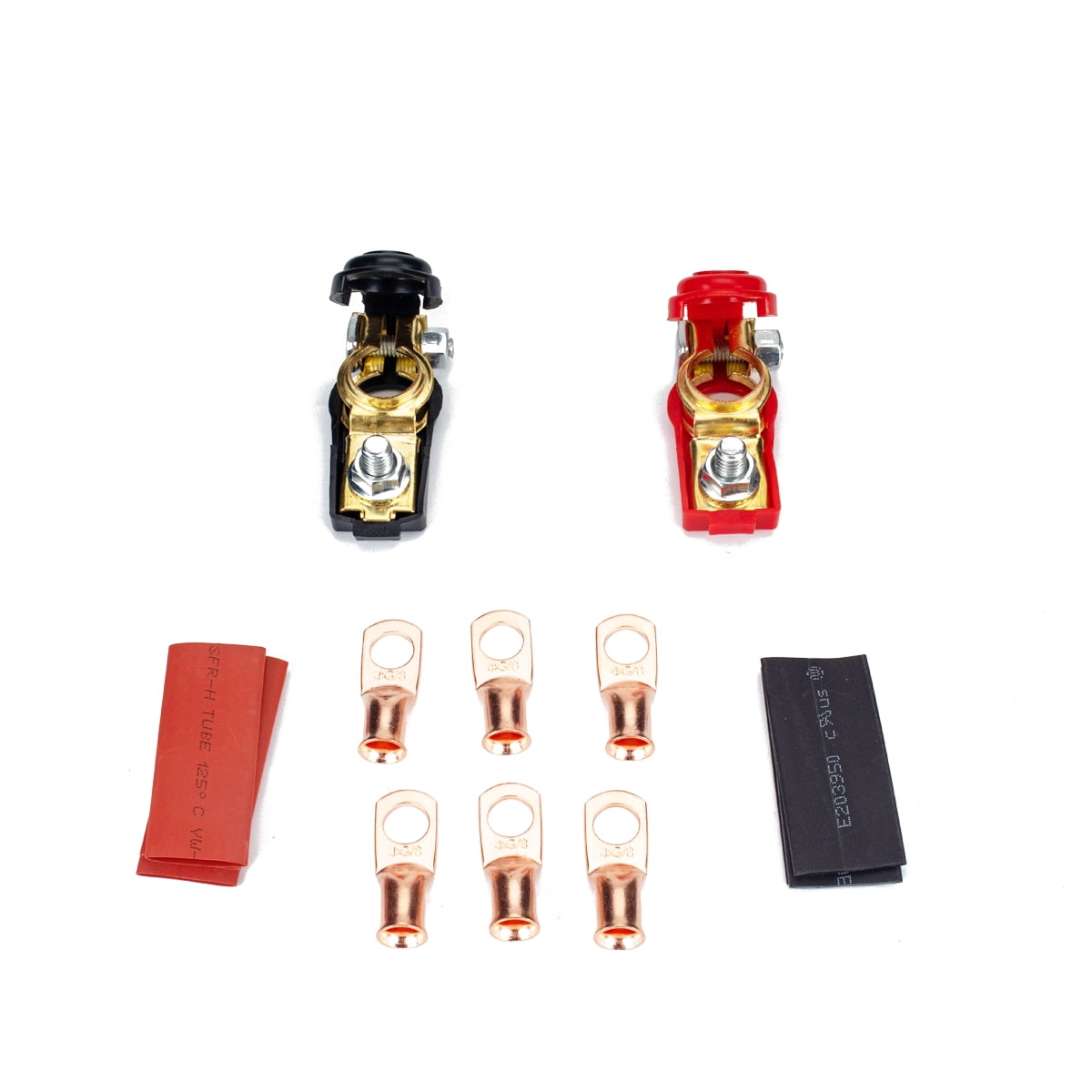 Battery Cable Terminal Clamps Connectors with Heavy Duty Copper Ring ...