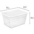 Sterilite 56 Qt Clear Plastic Storage Container with Latching Lid (8 ...