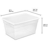 Sterilite 56 Qt Clear Plastic Storage Container with Latching Lid (8 ...