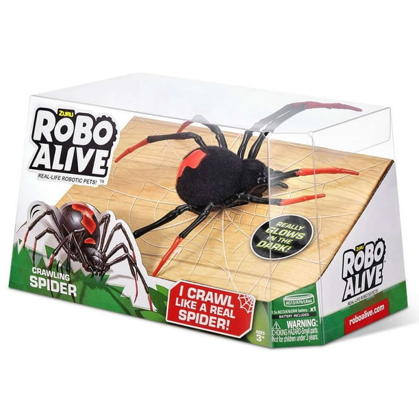 Robo Alive Crawling Spider Robotic Pet Figure (Glow-in-the-Dark ...