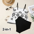 Women's 2-in-1 Bohemian Style Floral Tankini Set, Tummy-Control Two ...
