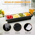 DERCLIVE Chilled Condiment Server with 4 Removable Compartments ...