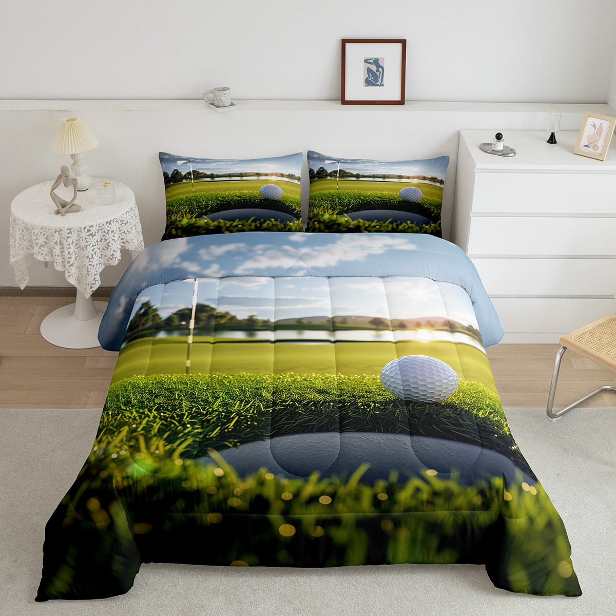 Click here for Erosebridal 3d Golf Bedding Queen Comforter Set  M... prices