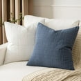 FUGee-Decorative Linen Check Throw Pillow Covers Neutral Farmhouse ...