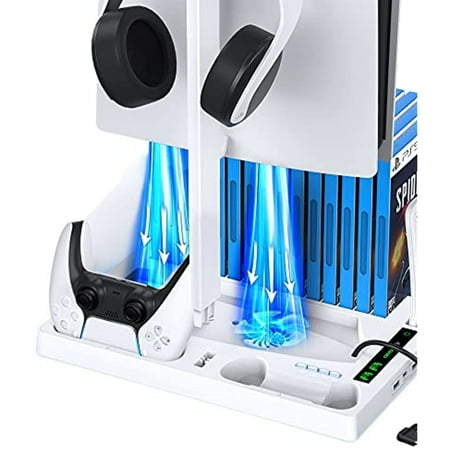 Vertical Stand with Cooling Fan for PS5 Digital Edition/Ultra HD ...