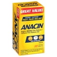 Anacin Fast Pain Relief Pain Reducer Aspirin Tablets, 300 Tablets ...